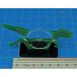 LITKO Raptor Character Mount | Dinosaur | Velociraptor | Clawfoot | Role Playing Games | Compatible with Dungeons & Dragons and Pathfinder Games (25x50mm Rectangular Base, Green)