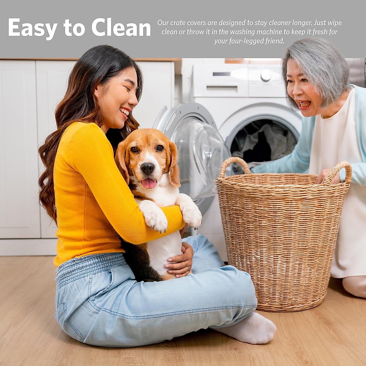 MidWest Homes for Pets Dog Crate Cover, Privacy Dog Crate Cover Fits MidWest Dog Crates, Crate Cover Only, Machine Wash & Dry, Black, 30-Inch