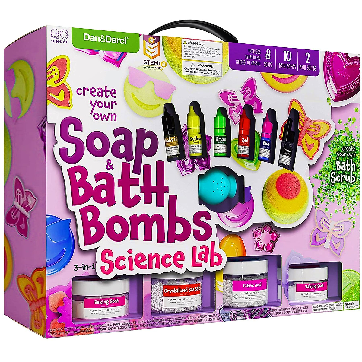 Soap & Bath Bomb Making Kit for Kids, 3-in-1 Spa Science Kit, Easter Craft Gifts For Girls & Boys Age 6 7 8 9 10-12 Year Old Girl Crafts Kits : DIY Experiment Toys, Craft Gift For Kids Ages 6-12