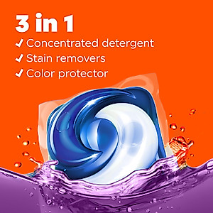 Tide PODS Liquid Laundry Detergent Soap Pacs, Powerful 3-in-1 Clean in One Step, He Compatible, Spring Meadow Scent, 76 Count