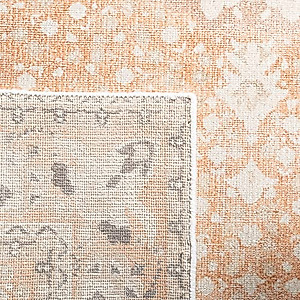 Safavieh Restoration Vintage Collection 8' x 10' Rust/Orange RVT710P Handmade Boho Chic Distressed Viscose Area Rug