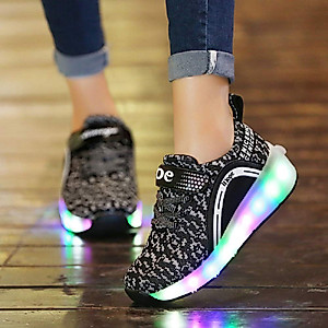 SDSPEED Kids Roller Skate Shoes with Single Wheel Shoes Sport Sneaker LED