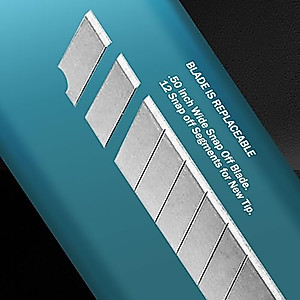 MotoProducts 15 Turquoise Blue Small Retractable Utility Knife Wholesale 5 inch Manual Lock Box Cutter Snap Off Blade