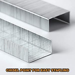 Staples 3 Pack - 15,000 Staples Standard - Heavy Duty Chisel Point Standard Staples 1/4 Inch Staple - Standard Staples for Stapler Jam Free Office Staples for Standard Stapler