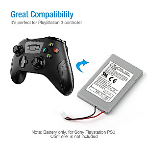 GMRBOO 2PACK Wireless Controller 3.7V 1800mAh Replacement Battery Compatible with Sony PS3 Dualshock 3 Bluetooth Controller Console