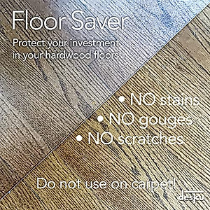 DESKU Office Desk Chair Mat – PVC Mat for Hard Floor Protection, Clear, 46 Inches x 60 Inches, Made in The USA, Home Office Supplies