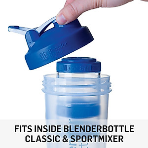 BlenderBottle GoStak Food Storage Containers for Protein Powder, Healthy Snacks, and Portion Control, 4-Piece Starter Pak, Black