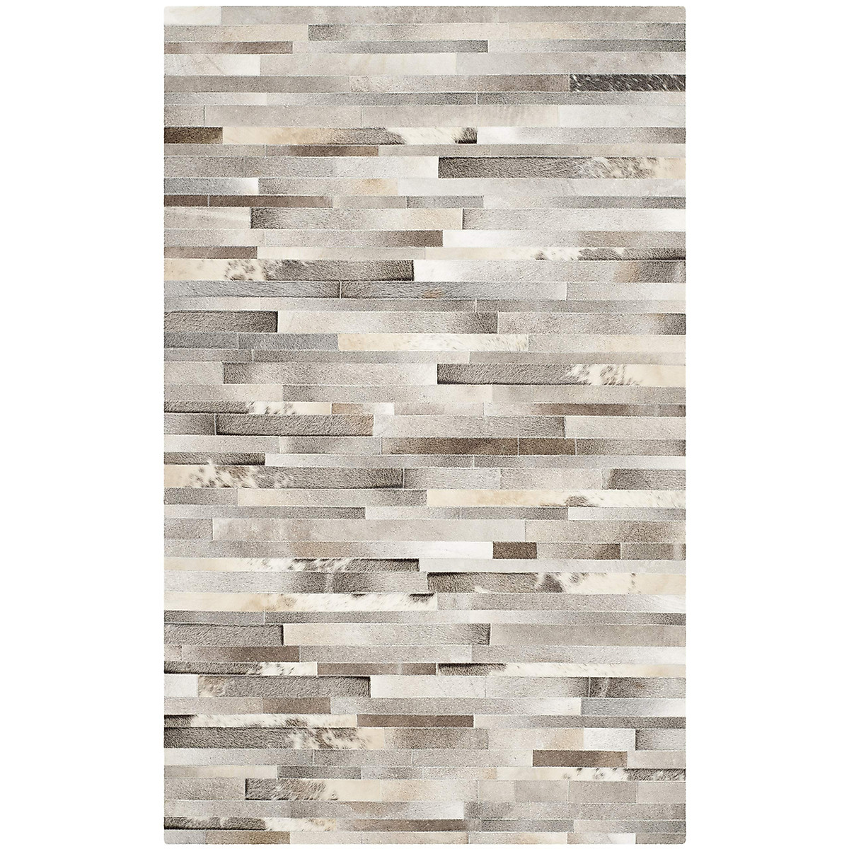 SAFAVIEH Studio Leather Collection 9' x 12' Grey/Ivory STL218A Handmade Mid-Century Modern Living Room Dining Bedroom Area Rug