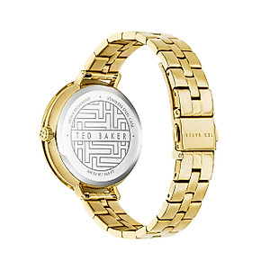 Ted Baker Women's Quartz Stainless Steel Strap, Gold, 12 Casual Watch (Model: BKPAMF1039I), Gold/Black/Multi
