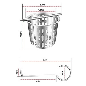 2 Inch Hair and Debris Strainer, Shower Drain Strainer with Lifting Hook, Stainless Steel Debris Basket Shower Drain Catcher, Hair Catcher for Floor Drain