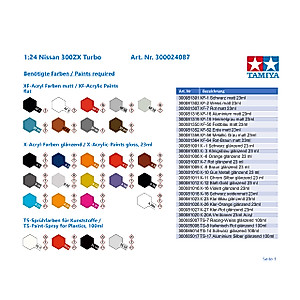 TAMIYA Nissan 300zx Turbo 1/24 Scale Model Kit 24087
