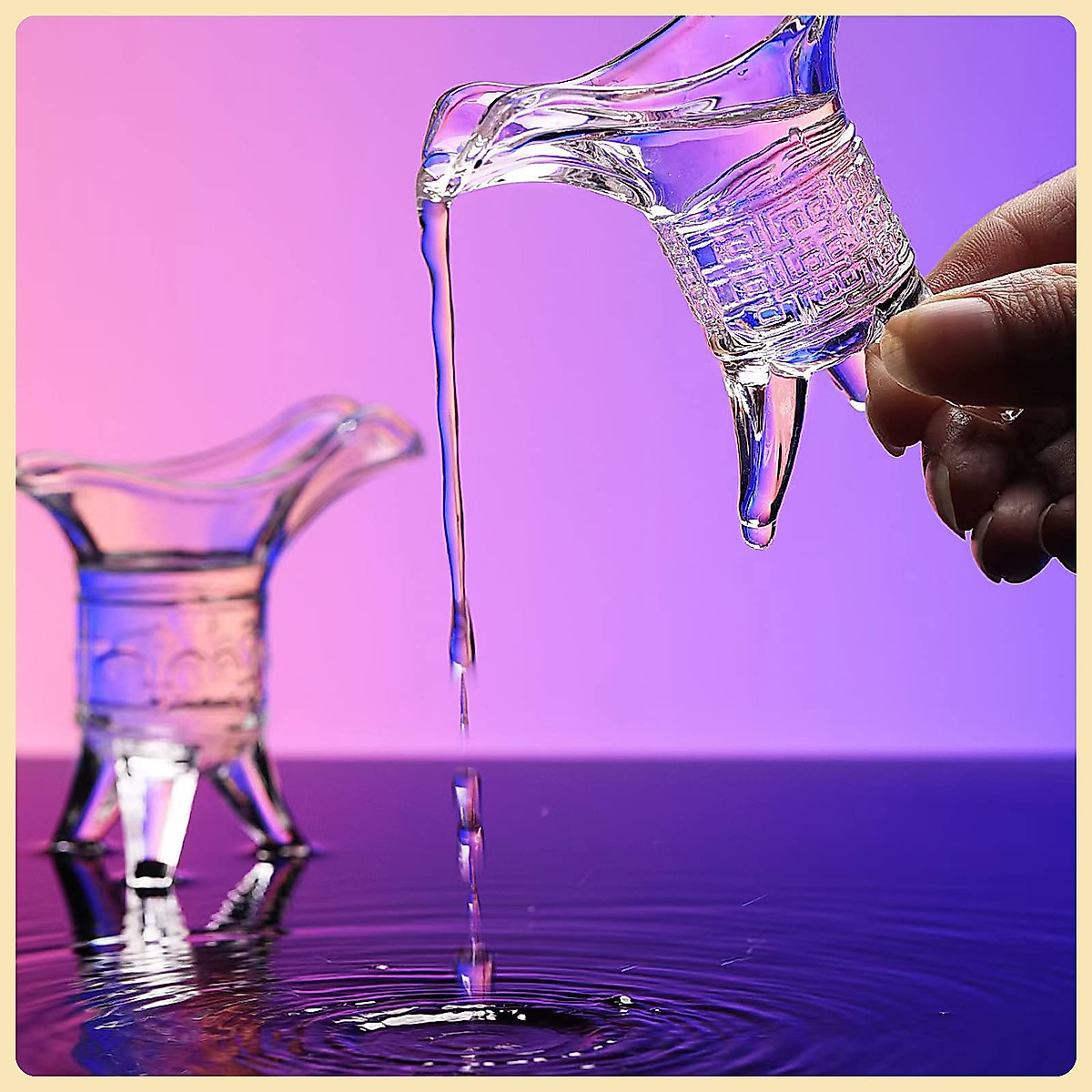 Soju Shot Glasses, 1oz Unique Shot Glasses Set of 6/Special Tequila Glasses/Port Glasses