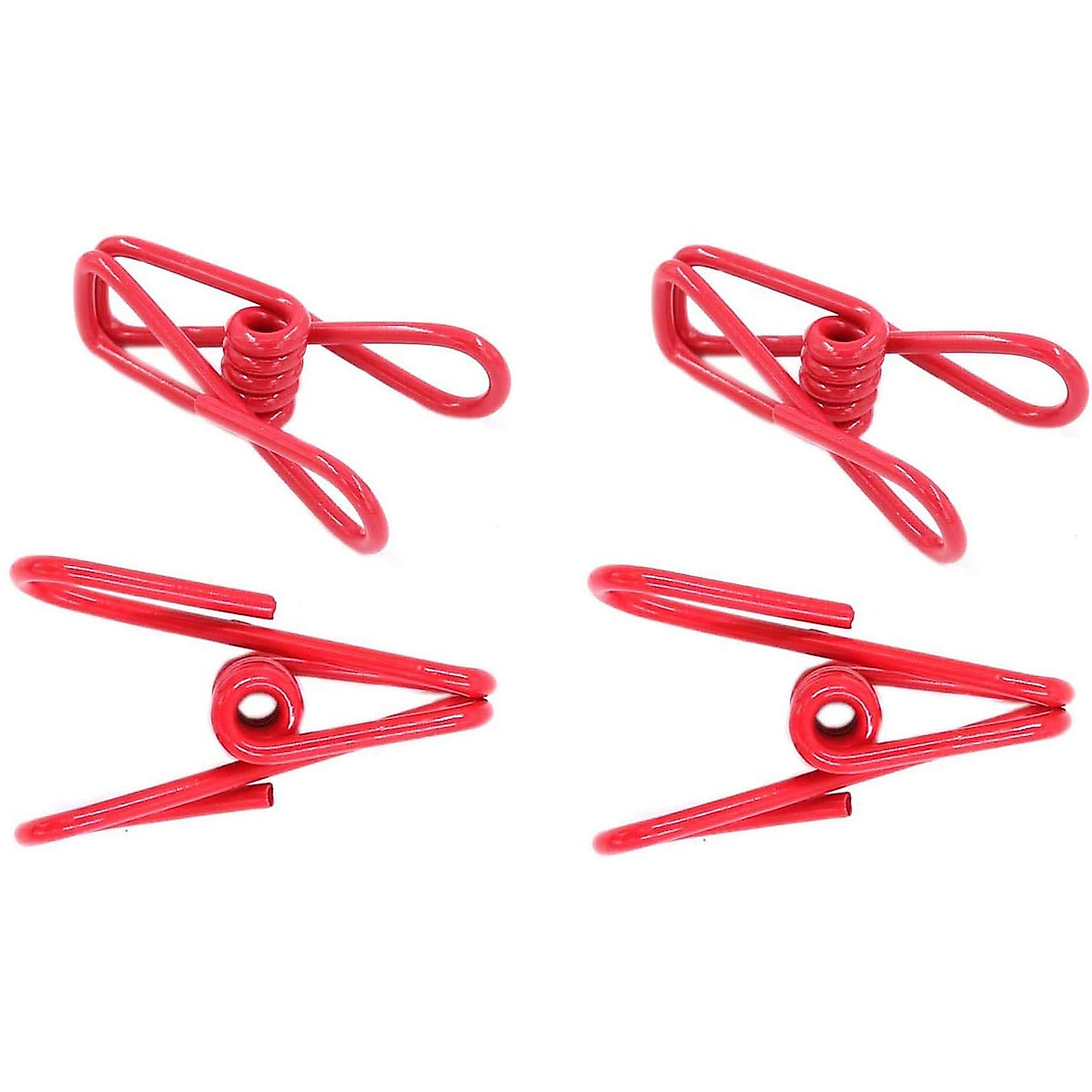 30 Pcs 2 Inch Red Chip Clips, PVC Coating High Elasticity Strength Clothes Pins, Food Clips and Bag Clips