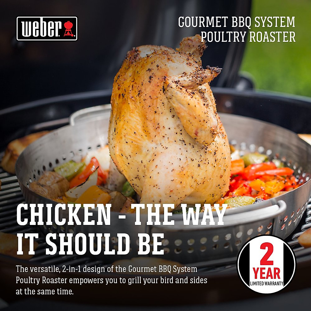 Weber Gourmet Barbeque System Poultry Roaster Insert