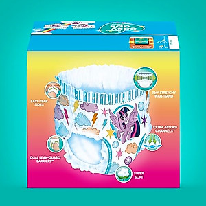 Pampers Easy Ups Girls & Boys Potty Training Pants - Size 2T-3T, 74 Count, My Little Pony Training Underwear (Packaging May Vary)