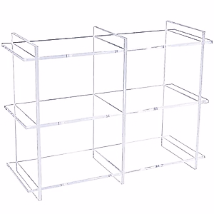 Sumerflos 3-Tier Acrylic Tabletop Display Shelf, Modern Clear Display Stand, Sturdy Storage Shelves for Toy, Makeup, Perfume, Spice