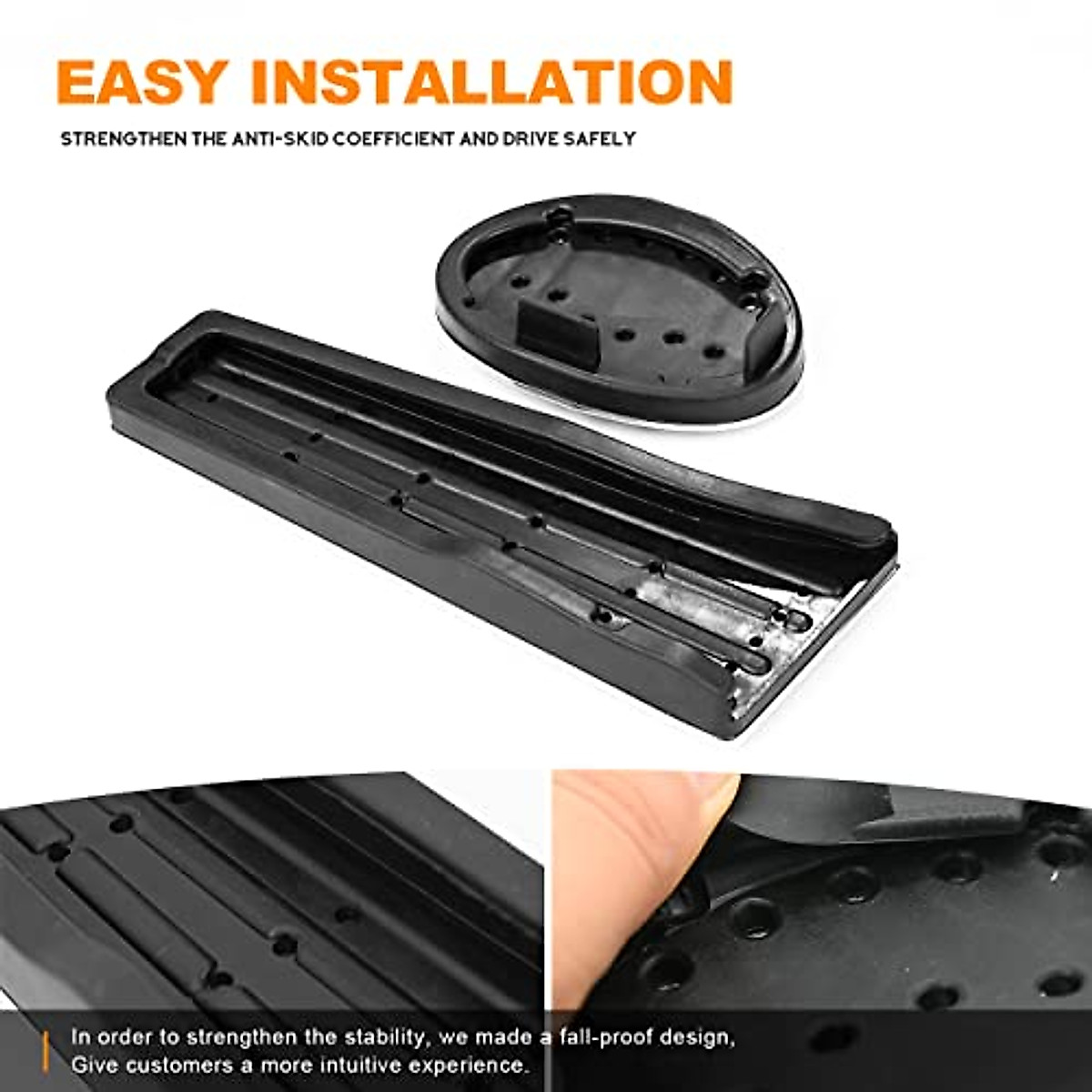 KVR Compatible for BMW Pedal Cover, No Drilling Aluminum Gas Brake Pedal Fit for 2014-2022 1 2 Series 2016-2022 X1 (F48, F49 Long) X2 (F39) Accelerator Pedal Pads, 2Pcs (Model #D)