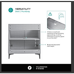 Fine Fixtures Opulence Collection 24 in. W x 18 in. D x 33 in. H Bathroom Vanity in Mint Green with White Matte Sintered Stone Sink - Black Hardware