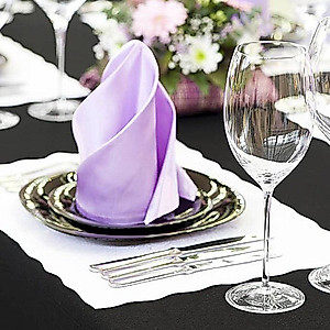 Tableclothsfactory 20x20 White Wholesale Polyester Linen Napkins for Wedding Birthday Party Tableware - 5 PCS
