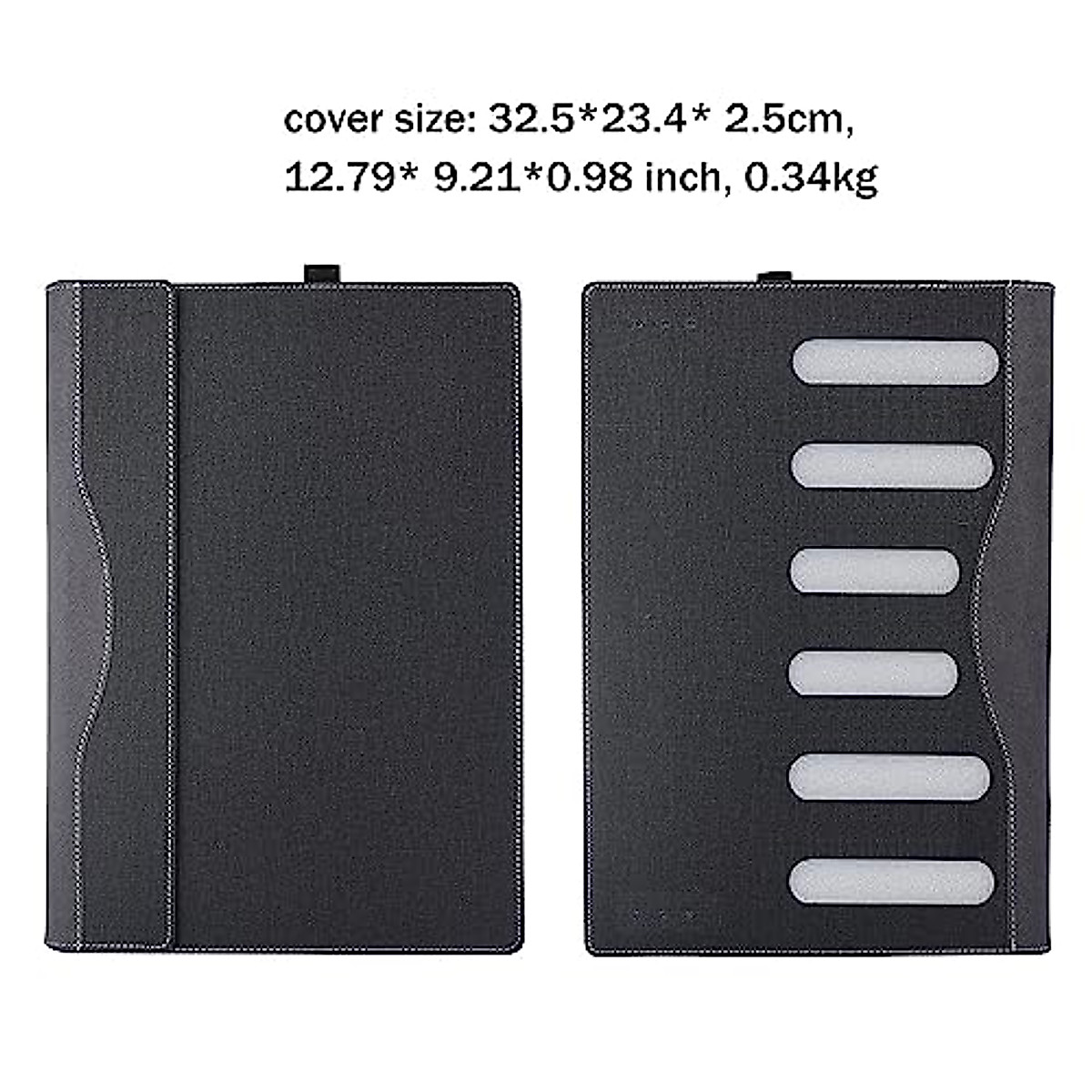 forubar Laptop Case Cover for Dell Inspiron 14 Plus 7430 7420 & Inspiron 14 Pro 5430 5420 7425 5425 [Not Other Models] Notebook Sleeve Computer Bag Protective PU Leather Shell (black)