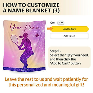 Personalized Girls Blanket Gifts- Tennis Throw Blanket for Women Kids Teens- 50x60 Inches Pink Soft Fuzzy Sport Blankets for Nap Couch Sofa Bed- Custom Tennis Lovers Gifts