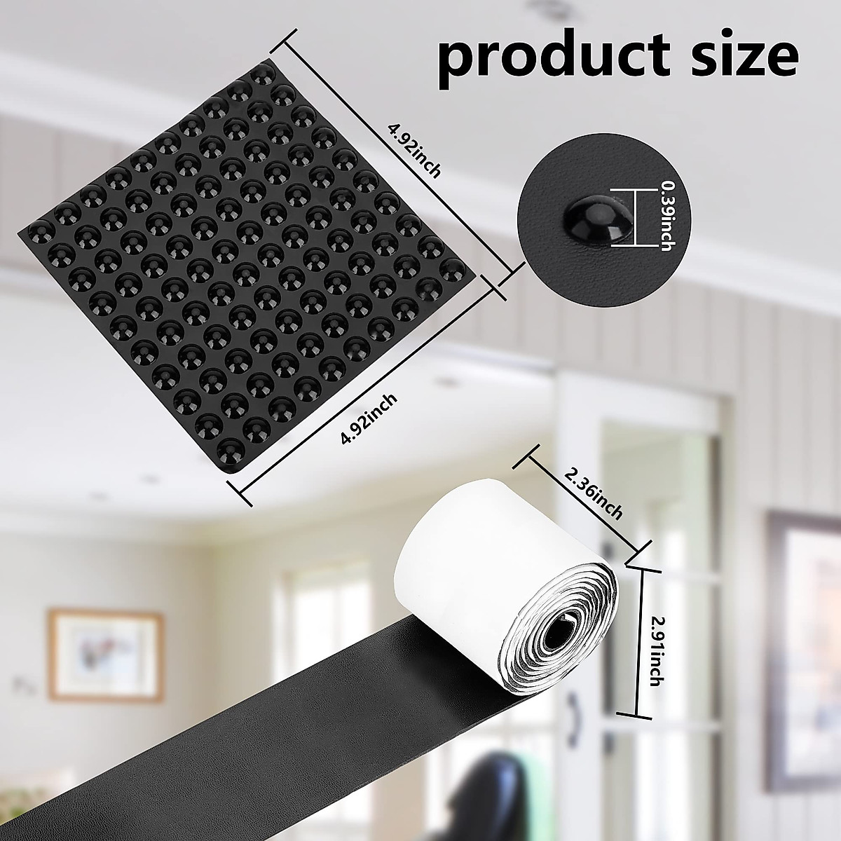 5ft Faux Wood Beam Strap，Flexible Beams Gap Hiding Strap, Wood Beams Metal Look Strap，Architectural Products for Faux Wood Beams,Ceiling Beam and Cabin Shutters Accessories (2.36"Width)