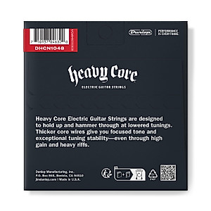 Dunlop DHCN1048 Heavy Core Guitar Strings, Heavy, .010–.048, 6 Strings/Set