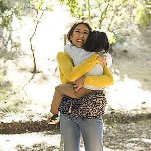 Tushbaby - Safety-Certified Hip Seat Baby Carrier - Mom’s Choice Award Winner, Seen on Shark Tank, Ergonomic Carrier & Extenders for Newborns & Toddlers (Extender, Leopard)