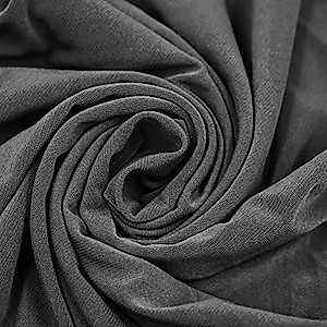 ZGMYC Women Shiny Rhinestones Muslim Hijab Elegant Long Turban Cap Head Wrap Scarf, Black