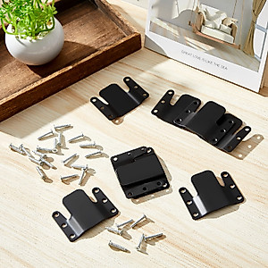 12 Pieces Universal Sectional Sofa Interlocking Metal Couch Connectors Furniture Sectional Connectors Sectional Couch Clips Sofa Replacement Parts Sofa Connector Bracket with 72 Pieces Screws