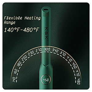 Mini Hair Straightener with LED Display Adjustable Temperature 1/2 Inch Small Flat Iron 4D 360°Swivel Short Hair Tourmaline Titanium Dual Voltage Auto Shut Off