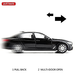 RMZ City BMW M550i Car Model 1:36 Diecasting Alloy Toy Car, Pull Back Vehicles Toy Car for Toddlers Kids Boys Girls Gift Black