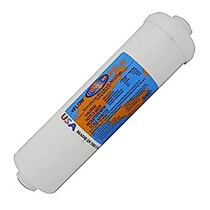 Omnipure K5553 All A520E Nitrate Removal Water Filter Inline 10" x 2.5" with 3/8" OD Quick Connect