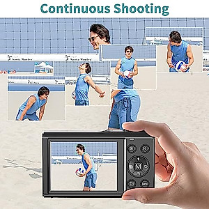 1080P Digital Camera for Kids Teens Boys Girls Adults,44MP Kids Camera with 32GB SD Card, Digital Camera with 16X Digital Zoom