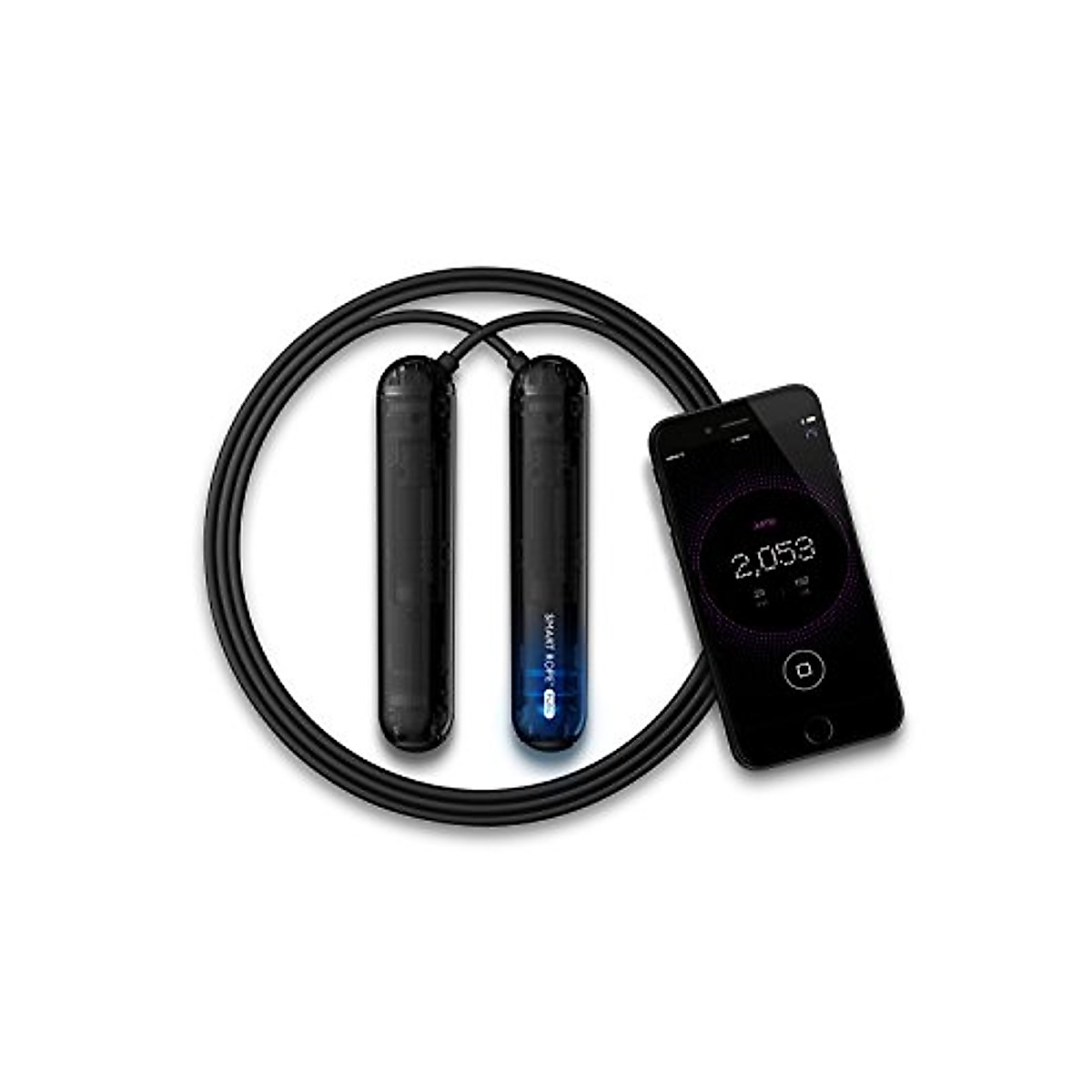 Tangram 05-62366 Smart Rope Pure (Bluetooth 4.0 Enabled Jump Rope, Jump Counter, Smart Phone Connected App, Smooth Ball Bearing Rotation)