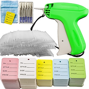 Vmiapxo 5506 Pcs Clothing Tag Machine Kit, Label Applicator Dressmaker Labels Industrial Clothing Tagger Tag Machine with 5 Pcs Steel Needles 5000 Pcs 2" Barbs Fasteners 500 Pcs Price Tags