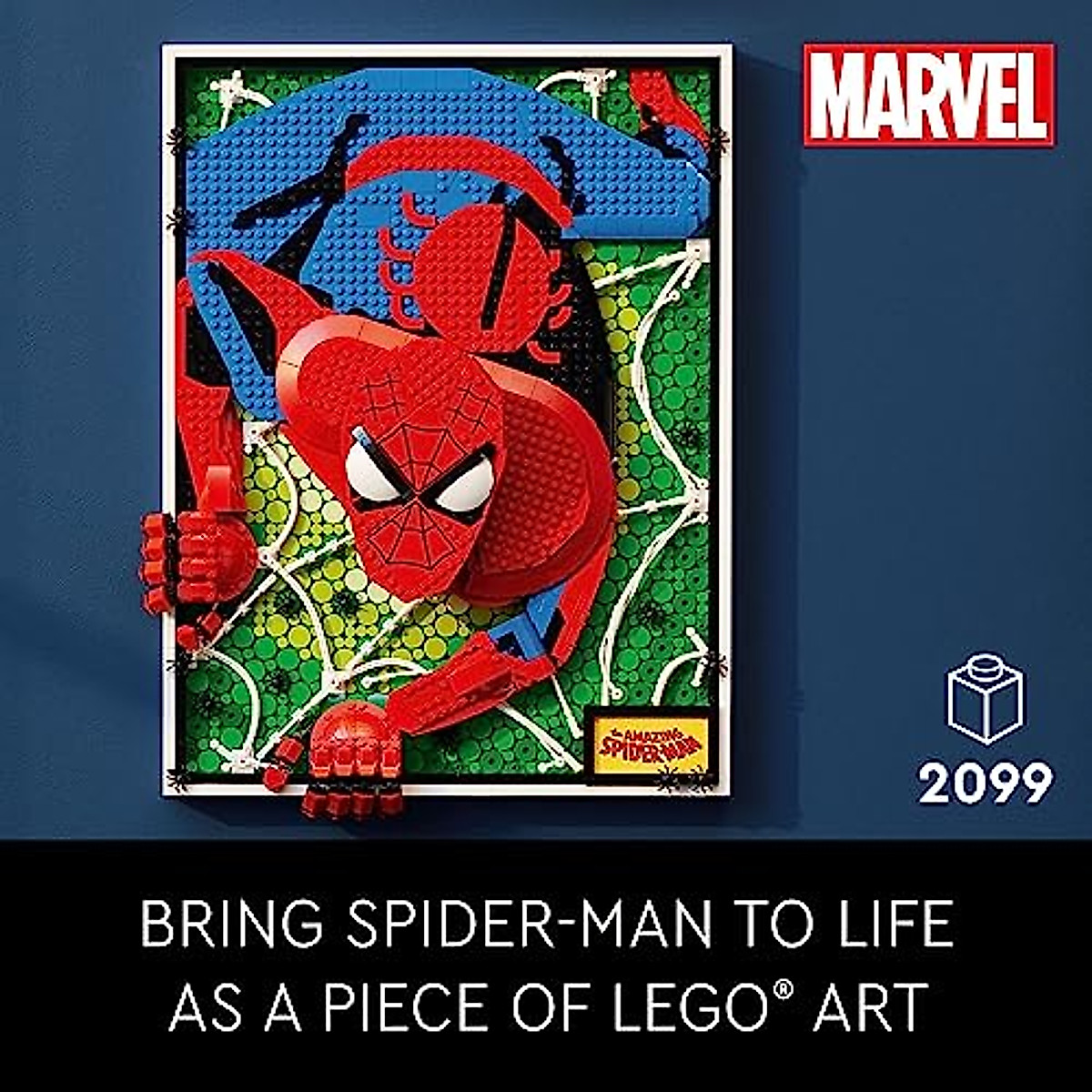 LEGO Art The Amazing Spider-Man 31209 Build & Display Home Decor Wall Art Kit, Nostalgic Super Hero Gift for Adults or Back to School Gift for Teen Spider-Man Fans