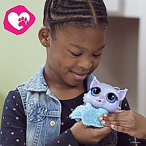 FurReal Flitter The Kitten Color-Change Interactive Feeding Toy, Lights and Sounds, Ages 4 and up
