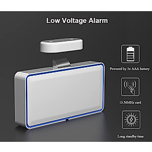 Lancoon Keyless Cabinet Lock Set, Smart Electronic Hard Hidden No Drill RFID Card High Security Anti-theft for Wooden Bookcase Wardrobes Bed Lockers Office File Drawers Home Company Sauna