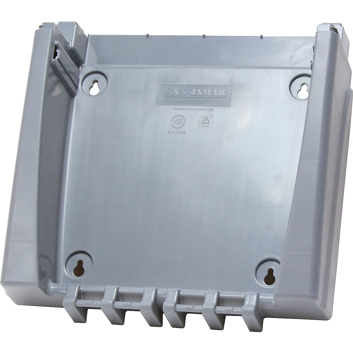 San Jamar STK1008 Saf-T-Knife Assembled Station, 15" Width x 15" Height x 4-1/4" Depth