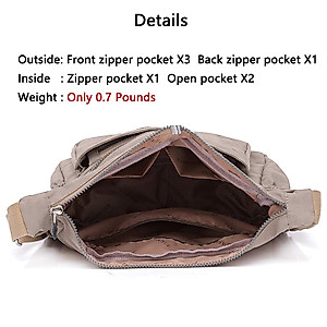 MINTEGRA Crossbody Bag for Women Nylon Waterproof Shoulder Purse Messenger Bag Lightweight Pocketbooks