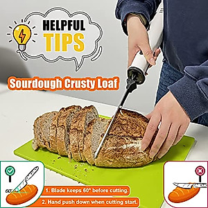 ENERTWIST Cordless Electric Carving Knife 1S Quick Start One-Hand Operation Easy to Use with Safety Lock Button for Carving Bread,Turkey, Poultry,Crafting Foam