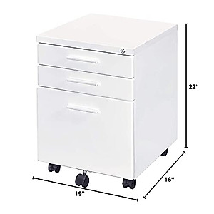 Acme Furniture Peden File Cabinet, White