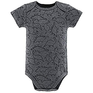 The Peanutshell Short Sleeve Baby Bodysuits Set for Boys - Camo & Dinosaur - 5 Pack Set (3M)