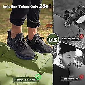 DEHUMI Camping Sleeping Pad - with Built-in Foot Pump, Ultralight Inflatable Camping Pad, Durable Waterproof Camping Mattress, Portable Compact Sleeping Pad for Camping, Backpacking, Traveling, Hiking