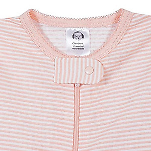 Gerber Baby Girls' 4-Pack Footed Pajamas, Love Llamas Pink, 18 Months