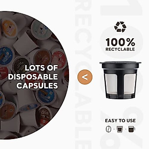 Reusable Coffee Pods Compatible with Ninja DualBrew Coffee Maker, 4 Pack Reusable K Pod Permanent k Cup Coffee Filter Accessories for Ninja CFP301 CFP201 CFP307 Dual Brew Pro