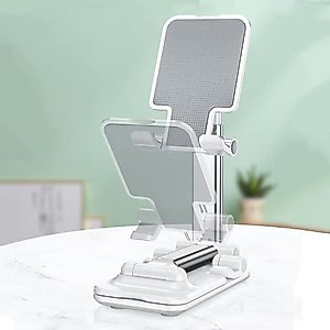 QIYIENDIAN Cell Phone Solid Stand for Desktop/Office Desk with Ankle/Height Adjustable, and Foldable Phone Holder for All Smartphone Samsung Galaxy iPhone14/13/ XR Plus（B3-Green）