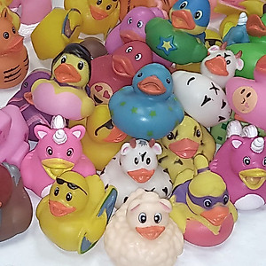 Rubber Ducks for Jeep Ducking 50 PCS Assorted Rubber Ducks for Duckies Games, Jeeps Ducking / Cruise Ships and Bath / Pool Play - Small 2 Inch Rubber Duck