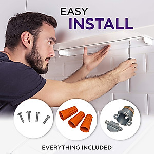 Hardwired LED Under Cabinet Task Lighting - 16 Watt, 24", Dimmable, CRI>90, 5000K (Day Light), Wide Body, Long Lasting Metal Base with Frost Lens